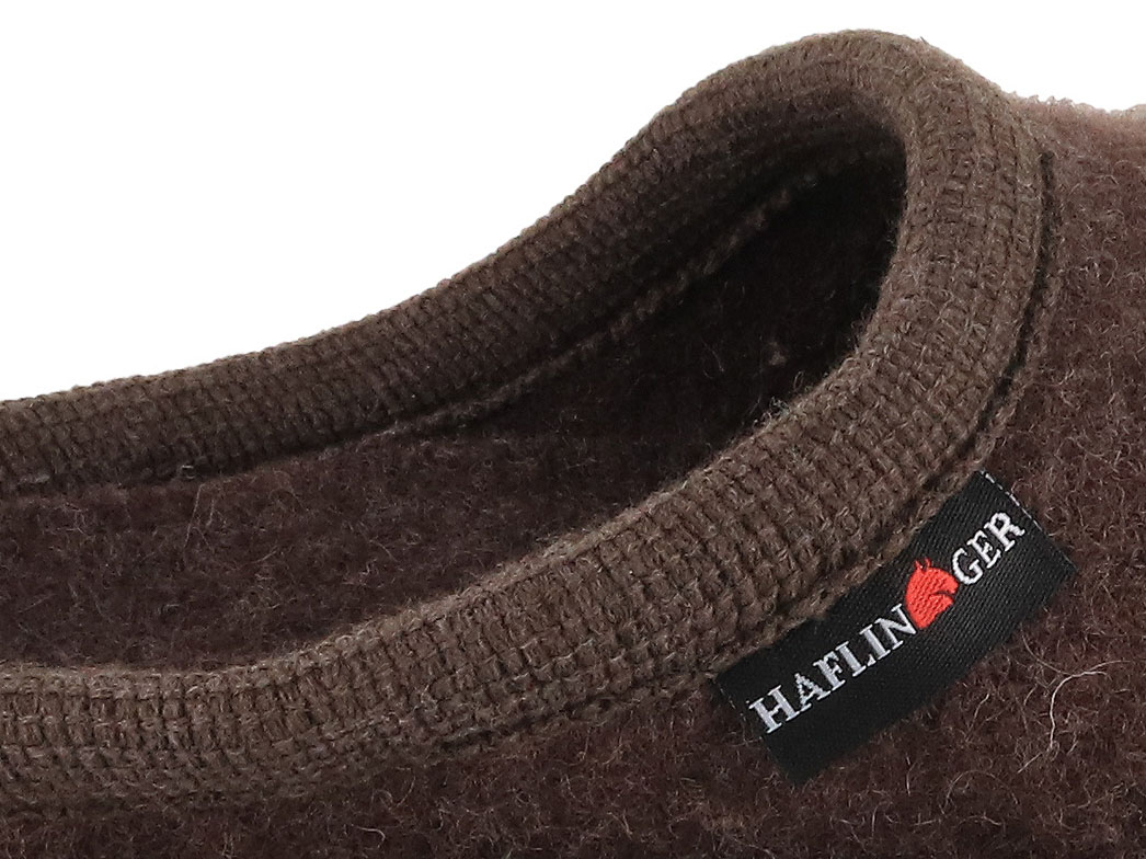 HAFLINGER wool slippers | Flair Rudi, brown mottled