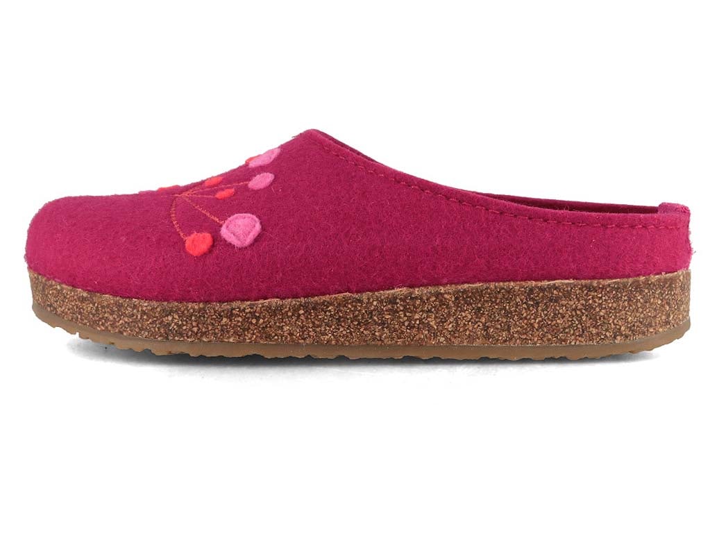 HAFLINGER Women Felt Clogs | Grizzly Amaya, Port