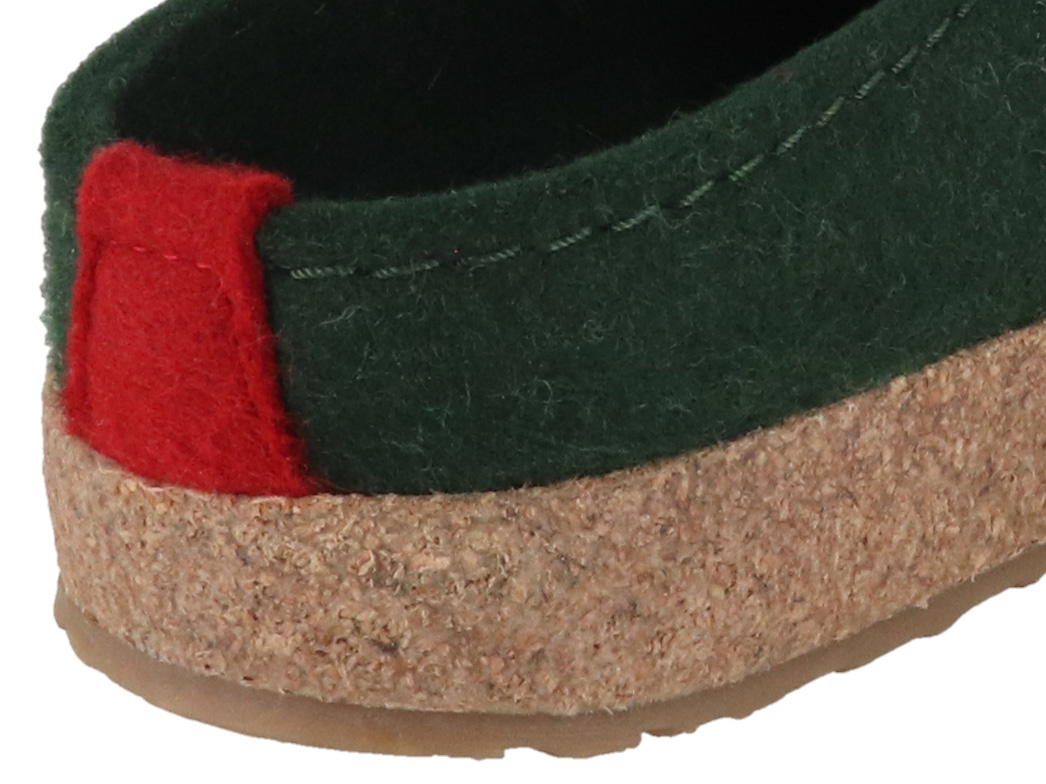 HAFLINGER Women Felt Clogs | Grizzly Cuoricino, Yew