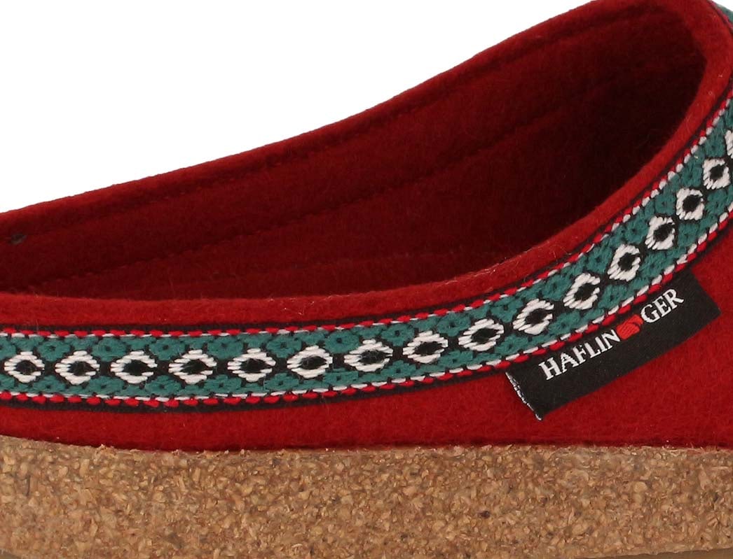 HAFLINGER Wool Clogs | Grizzly Franzl, Ruby|