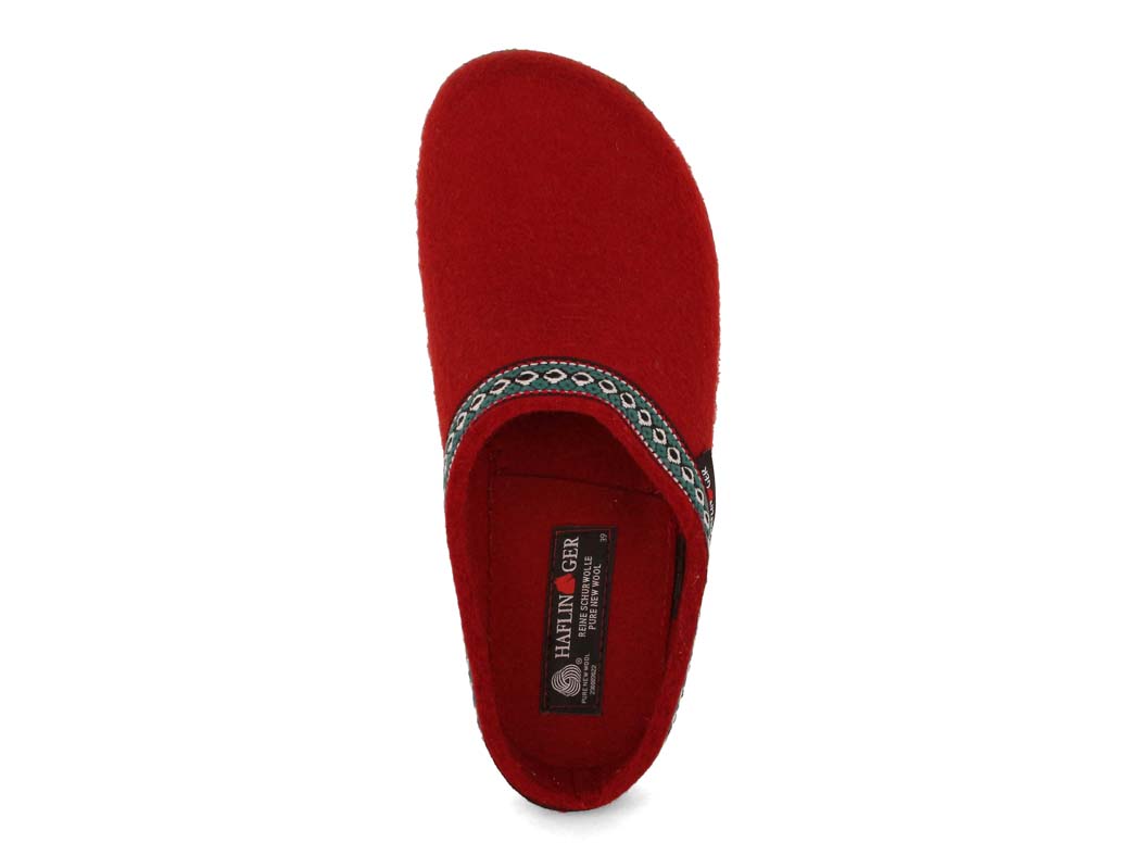 HAFLINGER Wool Clogs | Grizzly Franzl, Ruby|