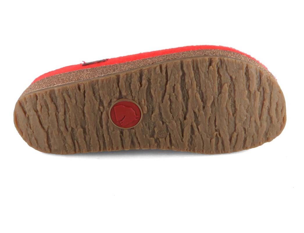 HAFLINGER Women Felt Clogs | Grizzly Kanon, Coral
