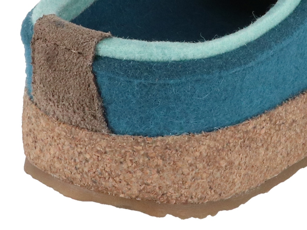 HAFLINGER Women Felt Clogs | Grizzly Kris, Turquoise