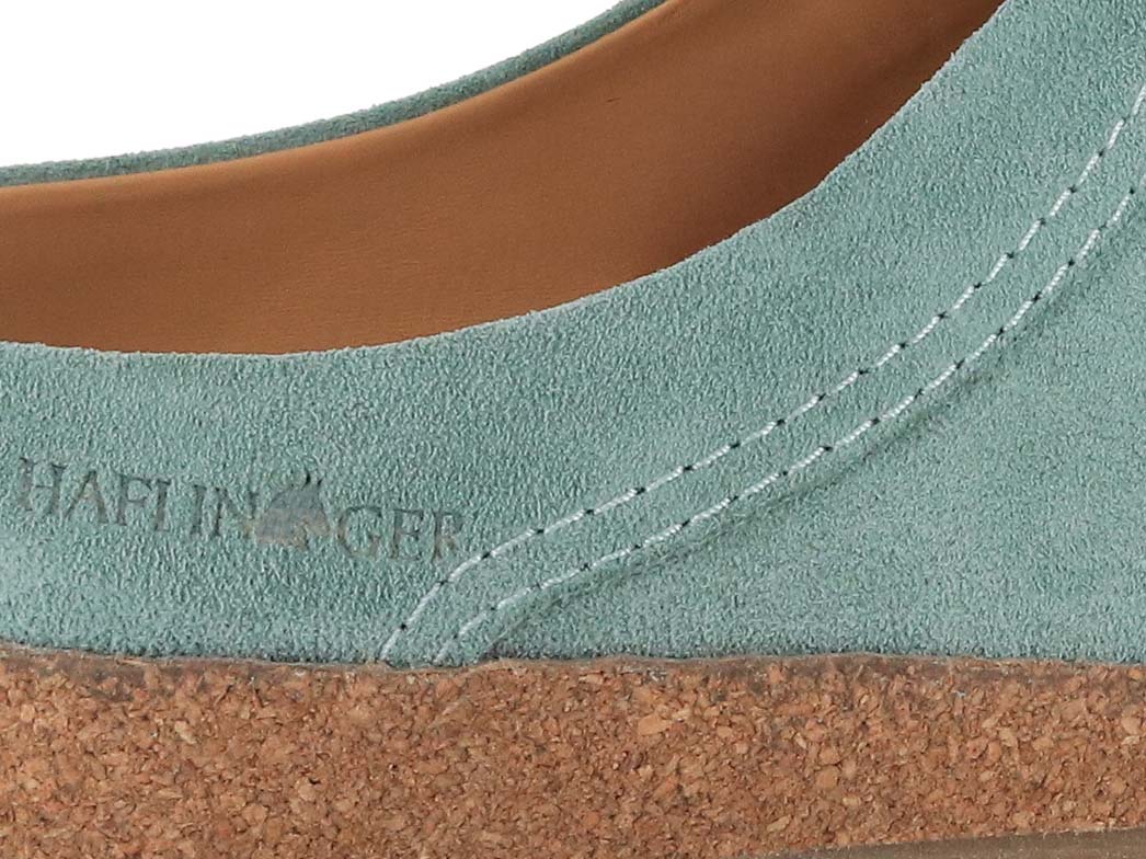HAFLINGER Women Nubuck Leather Clogs | Malmö, Mint