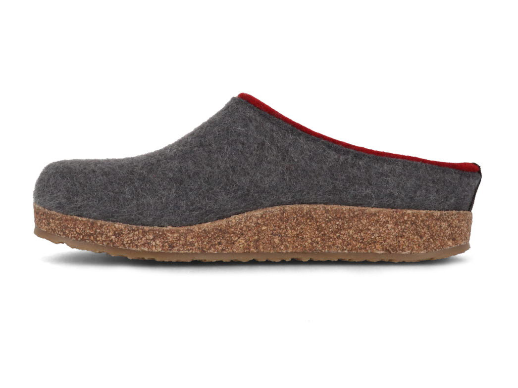 HAFLINGER Women Men Clog | Grizzly Kris, Anthracite