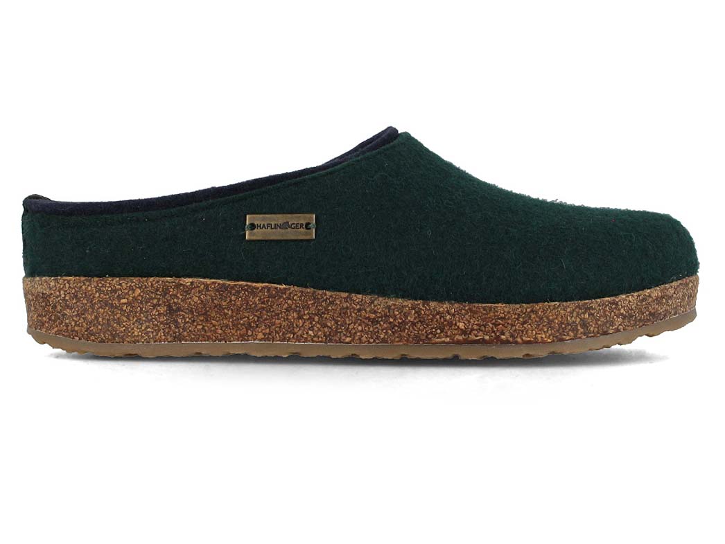 HAFLINGER Women Men Clog | Grizzly Kris, Pine Green