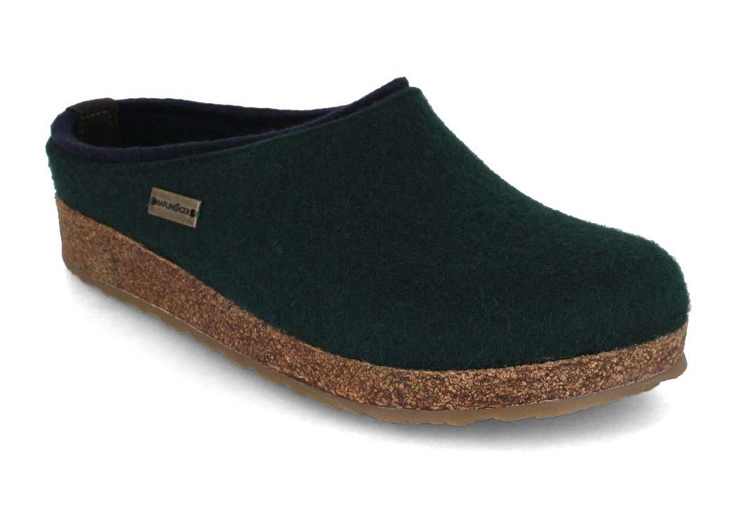 HAFLINGER Women Men Clog | Grizzly Kris, Pine Green