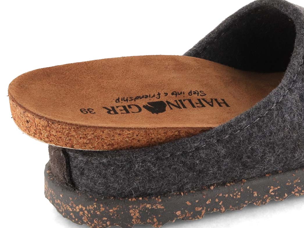 HAFLINGER Felt Slippers | Manhattan, Anthracite