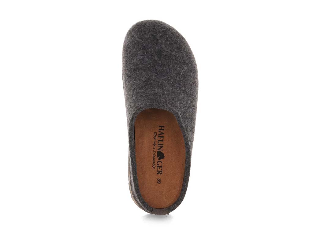 HAFLINGER Felt Slippers | Manhattan, Anthracite