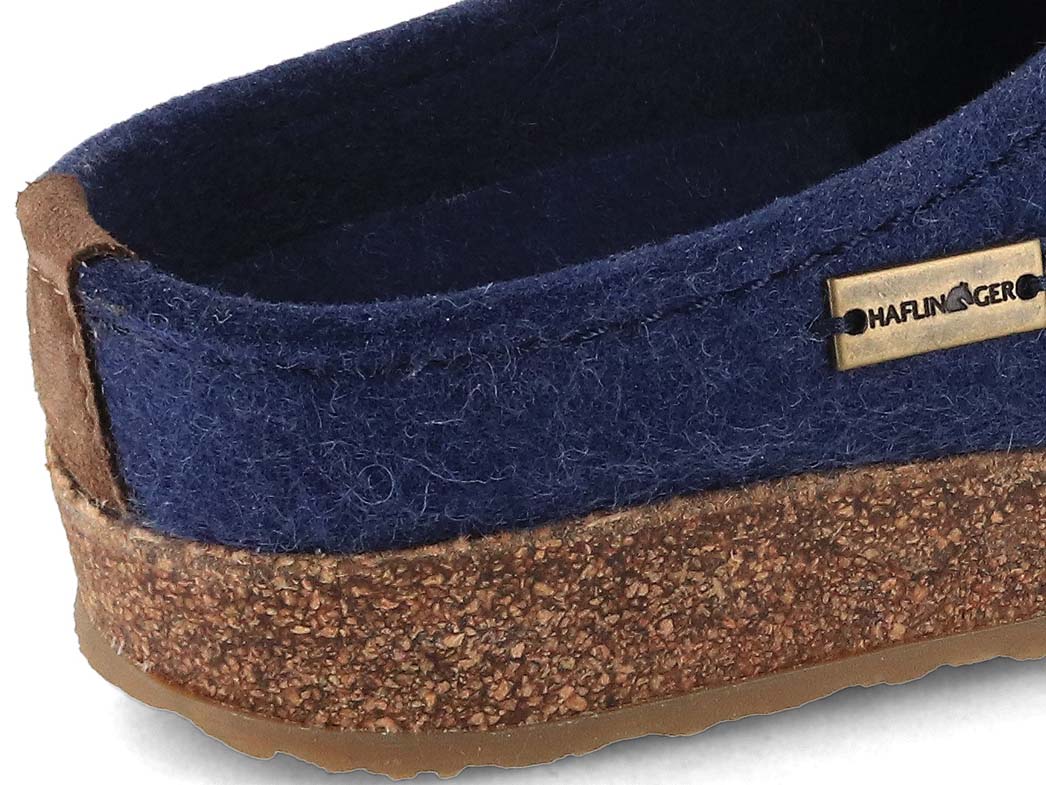 HAFLINGER Felt Slippers | Happiness on the Slopes| blue