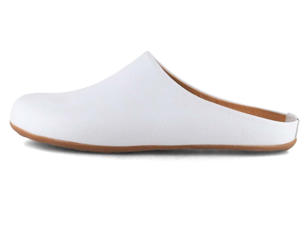 HAFLINGER Leather Slippers | Everest Basico, Raw White
