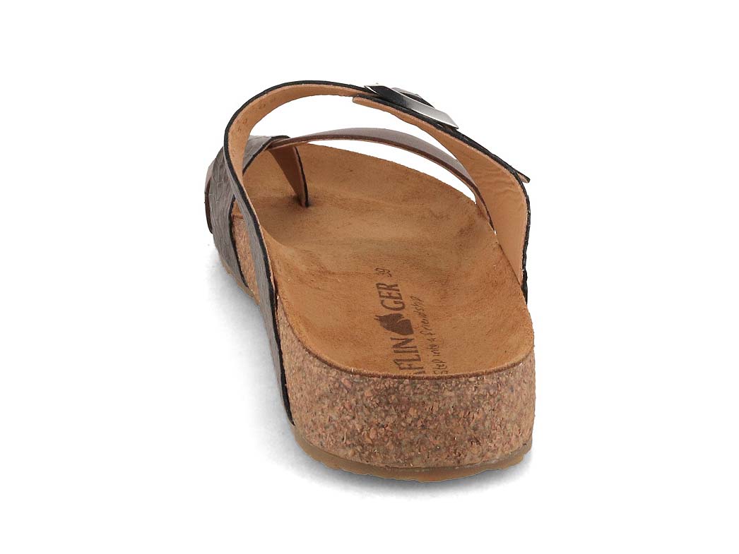 HAFLINGER Women Toe Separator Sandals |Bio Juno, brown|