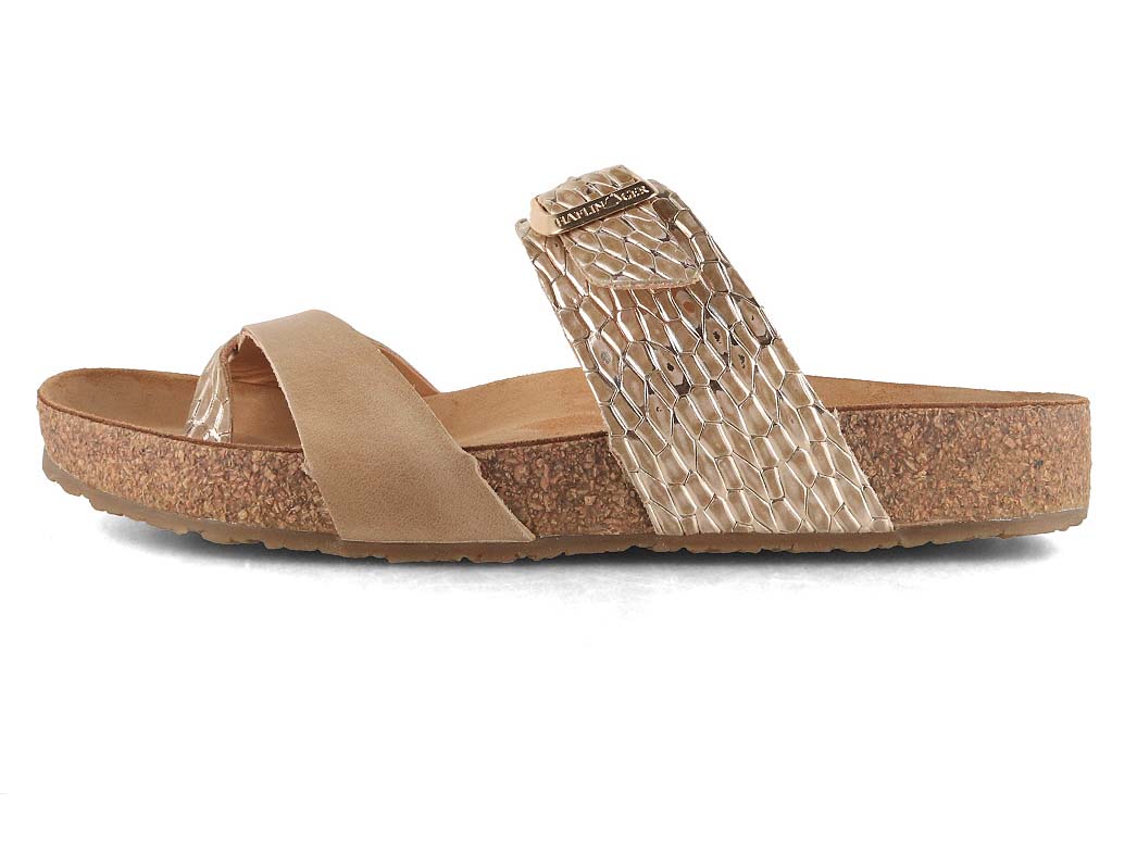 HAFLINGER Women Toe Separator Sandals |Bio Juno, gold
