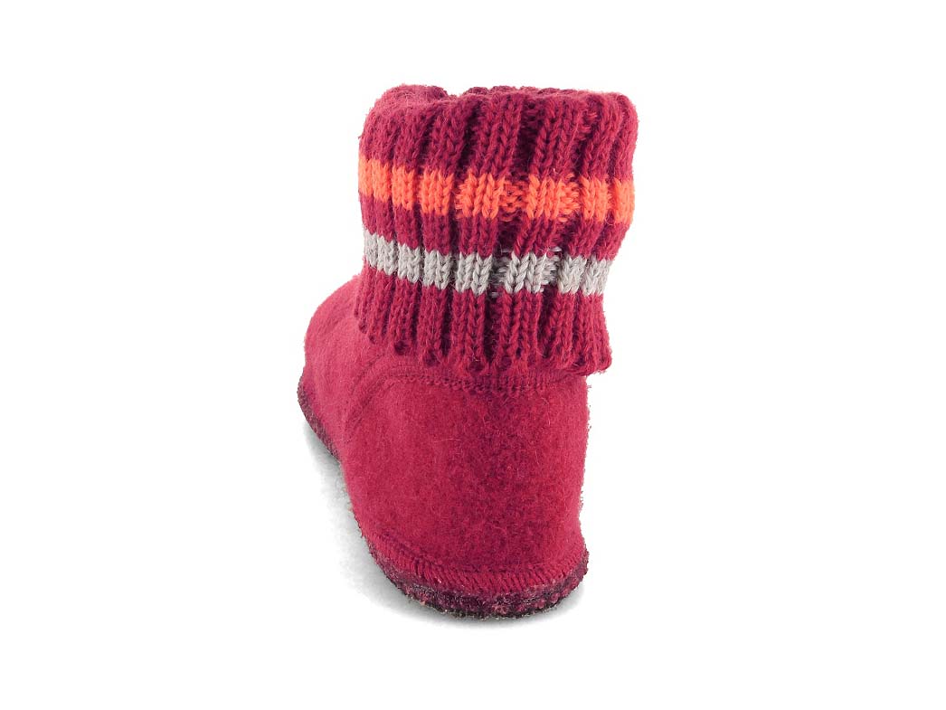 HAFLINGER Women Wool Slipper Boots | Paul, burgundy