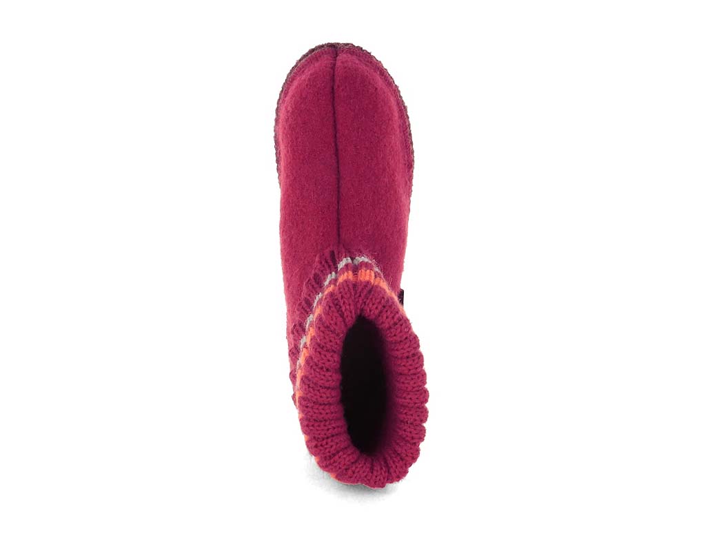 HAFLINGER Women Wool Slipper Boots | Paul, burgundy