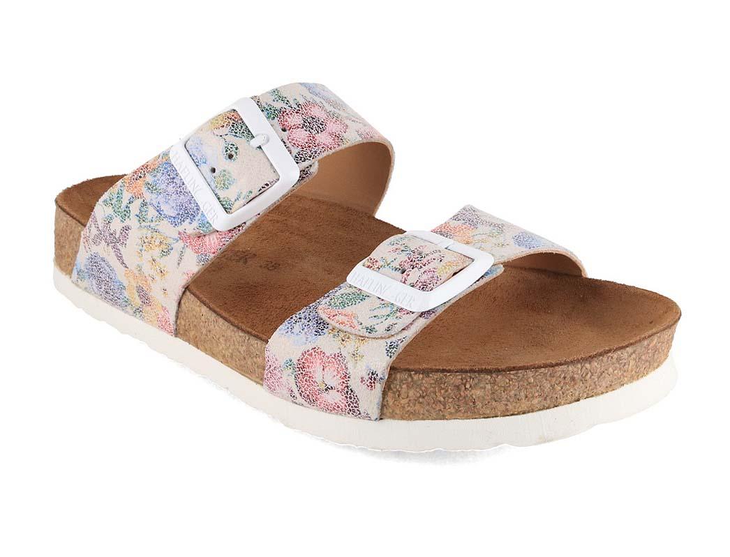 HAFLINGER leather Sandals | Bio Andrea, beige multi