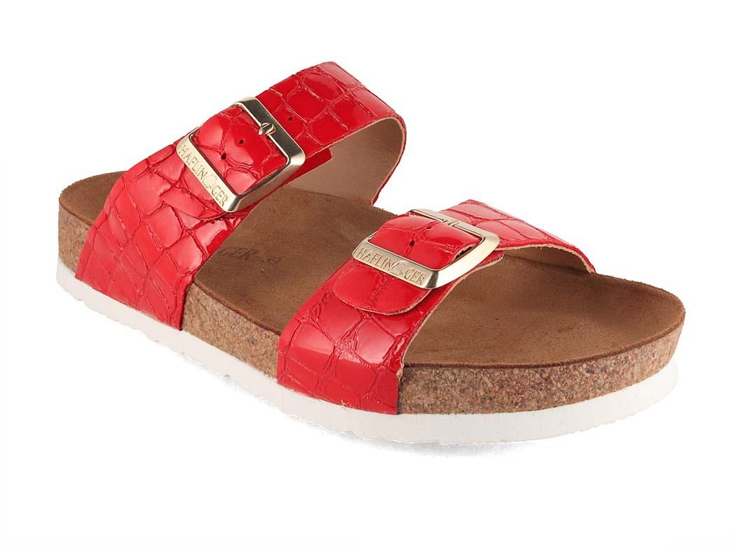 HAFLINGER leather Sandals | Bio Andrea, red