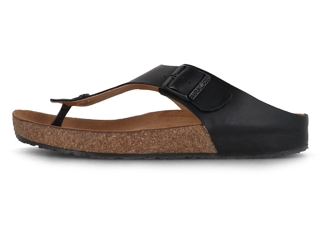 HAFLINGER Women leather Sandals | Bio Memphis, Black