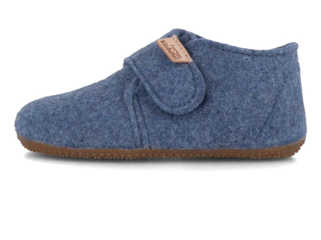 Living Kitzbühel Velcro | Felt Slippers, media blue