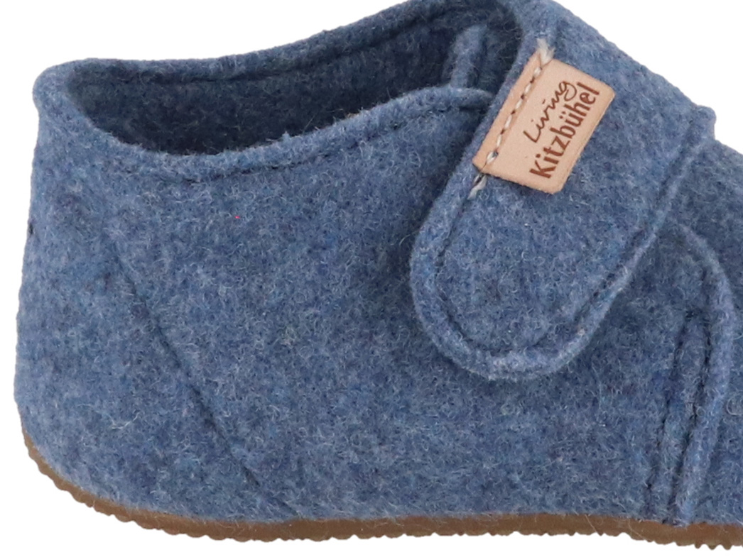 Living Kitzbühel Velcro | Felt Slippers, media blue
