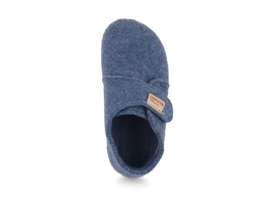 Living Kitzbühel Velcro | Felt Slippers, media blue