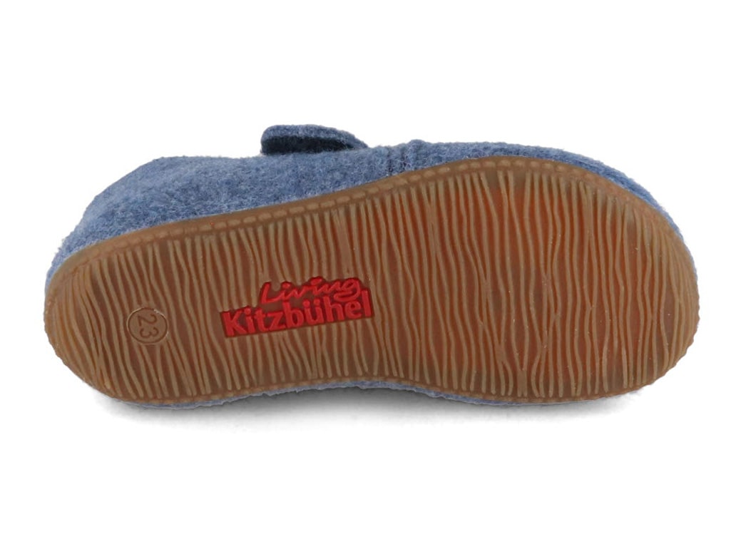 Living Kitzbühel Velcro | Felt Slippers, media blue