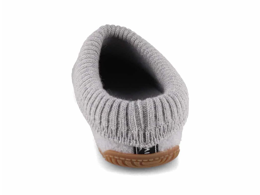 Living Kitzbuehel Slippers | Knitted Cuff, Gray | Free US Shipping