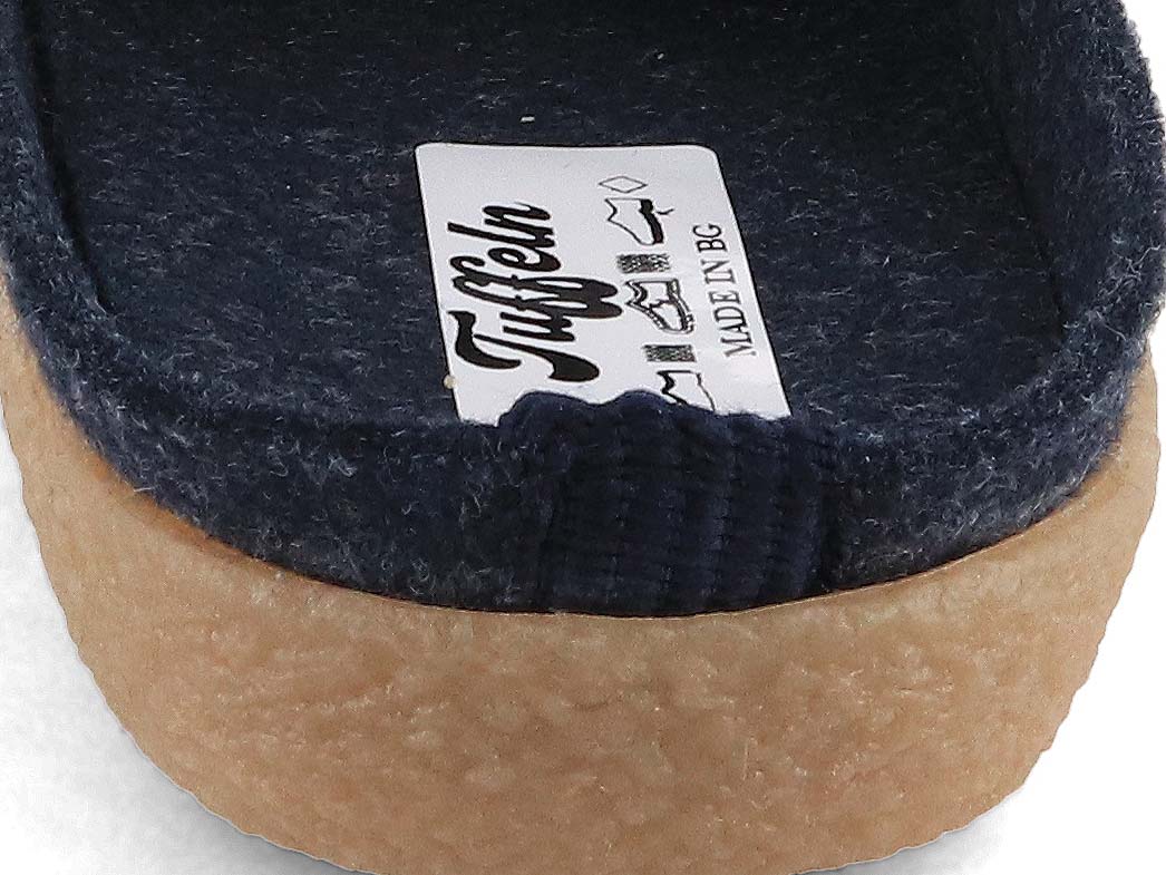 Wool Slippers Dark Blue | Tuffeln® Hygge Comfort