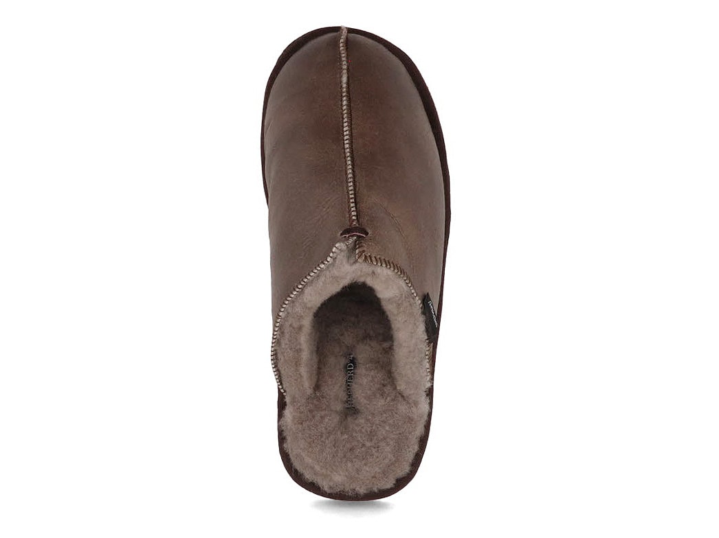 SHEPHERD Lambskin Slippers| Hugo, Stone Oiled Antique