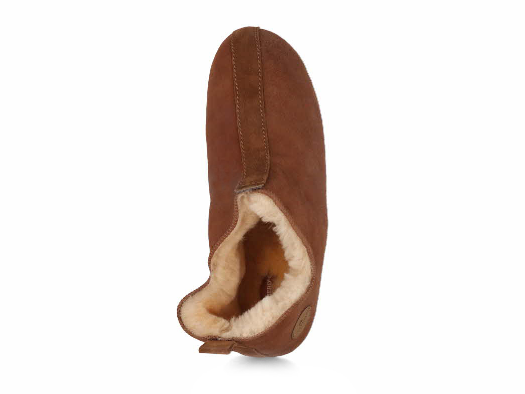 SHEPHERD Sheepskin Slippers Henrik, Antique Cognac | Fr