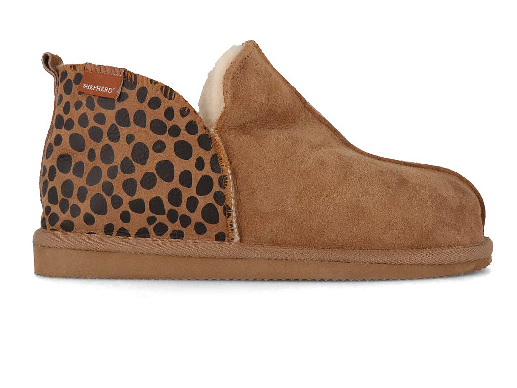 SHEPHERD Womens lambskin Boots |Annie, chestnut leopard