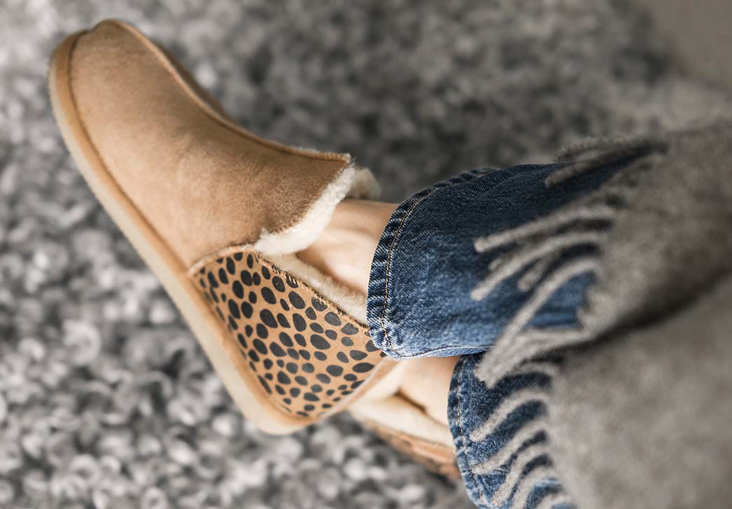 SHEPHERD Womens lambskin Boots |Annie, chestnut leopard