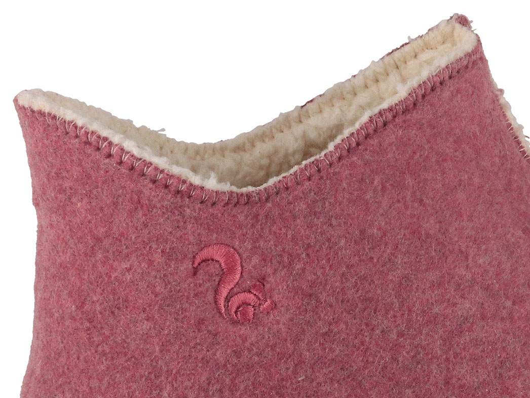 THIES Women Wool Love Slippers burdeos – Organic Cotton