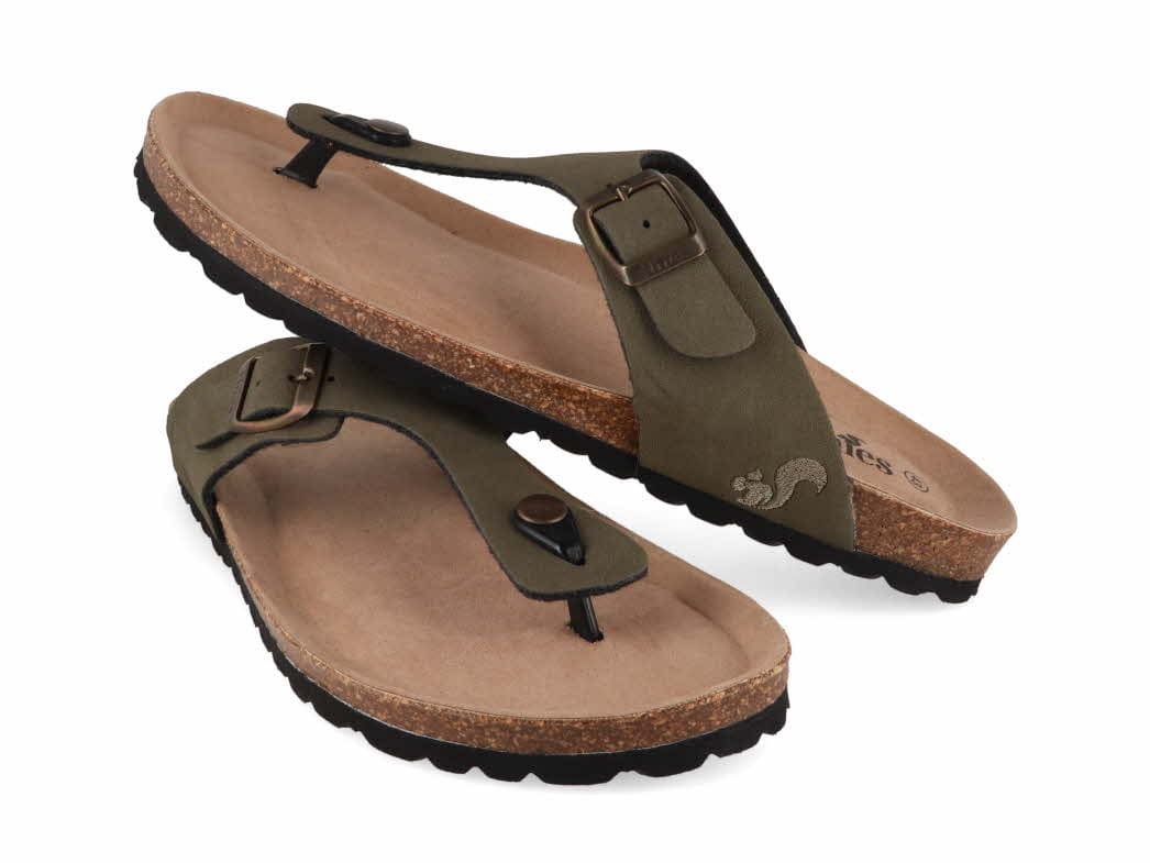 Thies Men Vegan Sandals | Bodiee Soft, Kaki