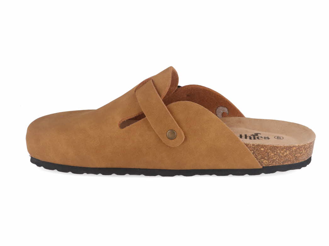 Thies Men Leather Clogs | Eco Bio Clog, Cognac | FREE U
