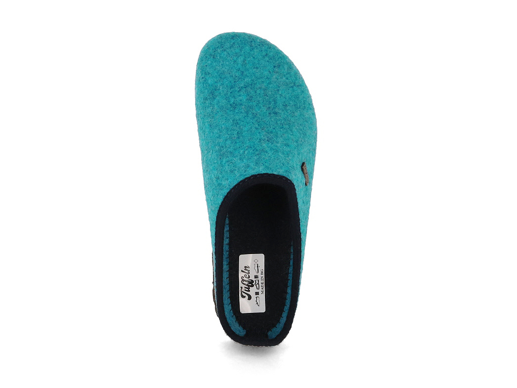 Tuffeln «Comfort» Unisex Vegan Felt Clogs turquoise