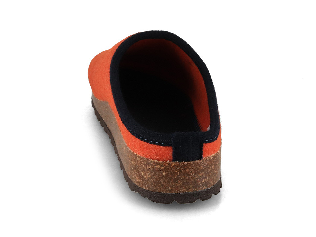 Tuffeln «Comfort» Women Vegan Felt Clogs orange