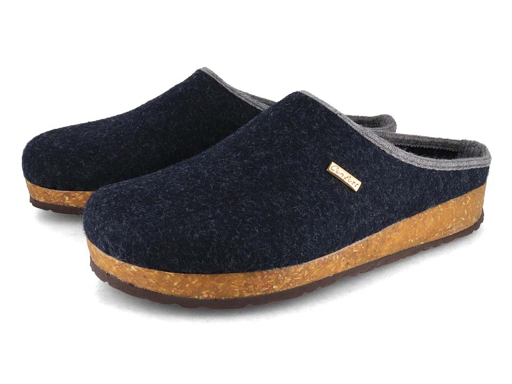 Tuffeln® Men’s Felt Clogs «Comfort» | Wool Clogs blue