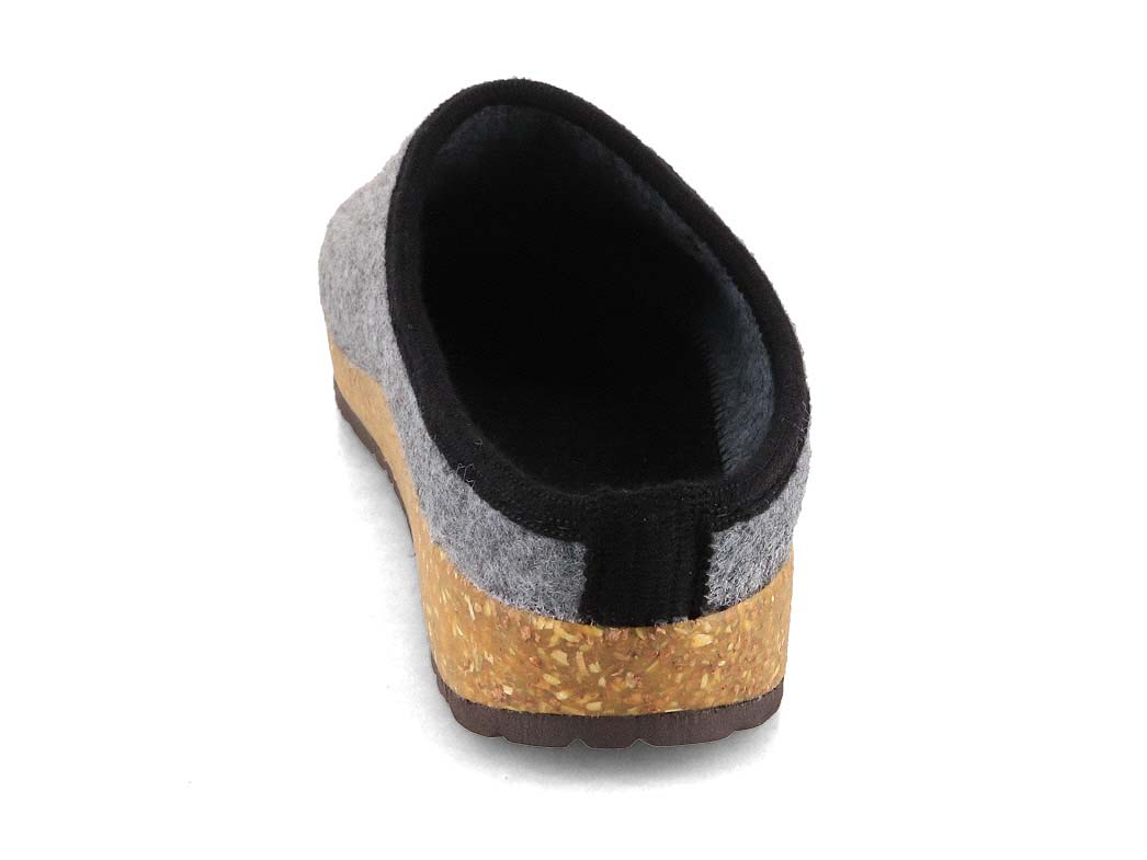 Light Grey Wool Clogs for Men |Tuffeln® natural Comfort