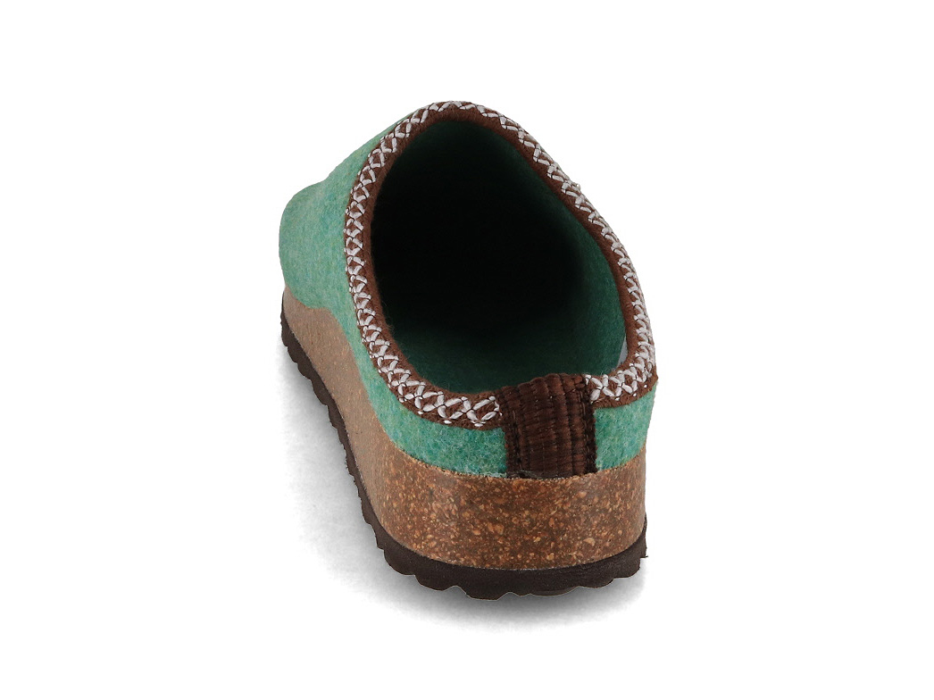 Wool Felt Clogs for Women Tuffeln® Edelweiss | green|