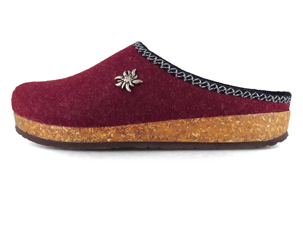 Tuffeln® Women’s Felt Clogs «Edelweiss» | Purple