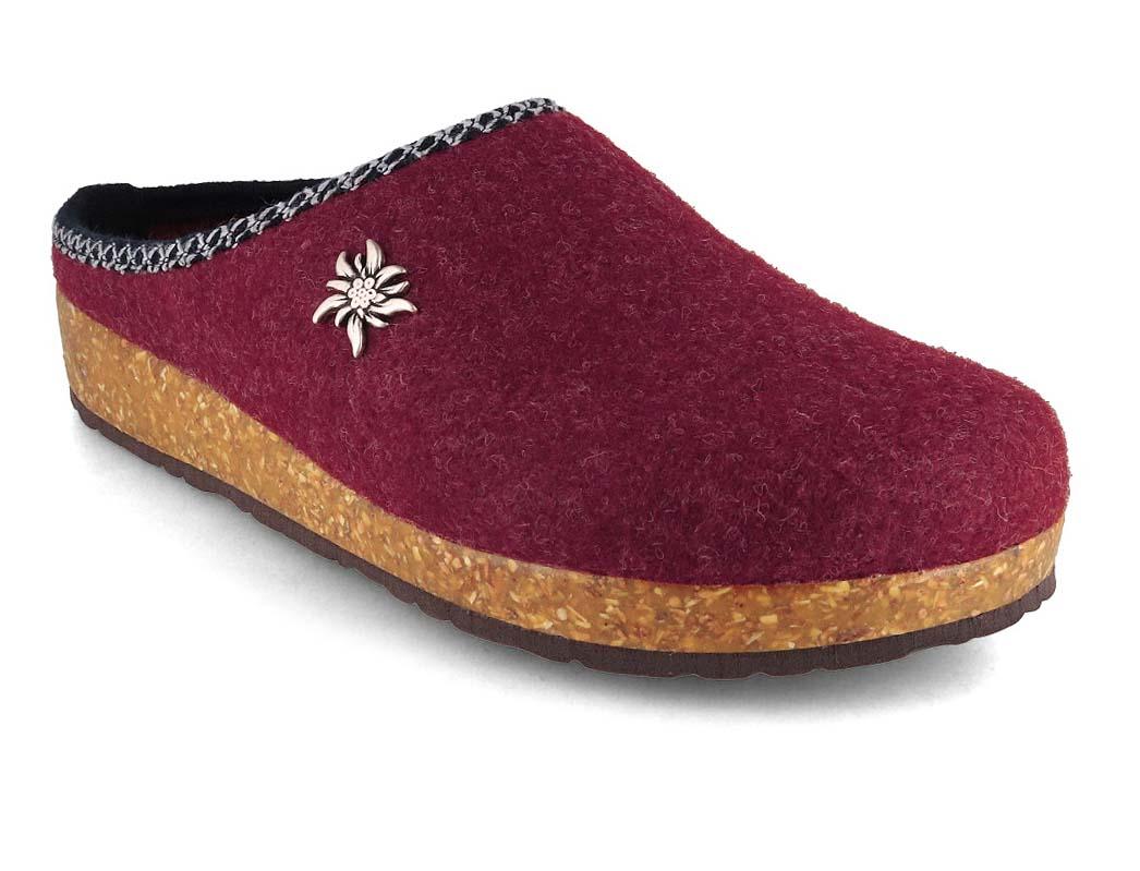 Tuffeln® Women’s Felt Clogs «Edelweiss» | Purple