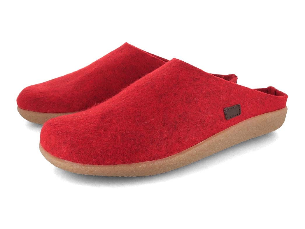 Tuffeln® Felt Slippers Hygge | Red Wool House Shoes