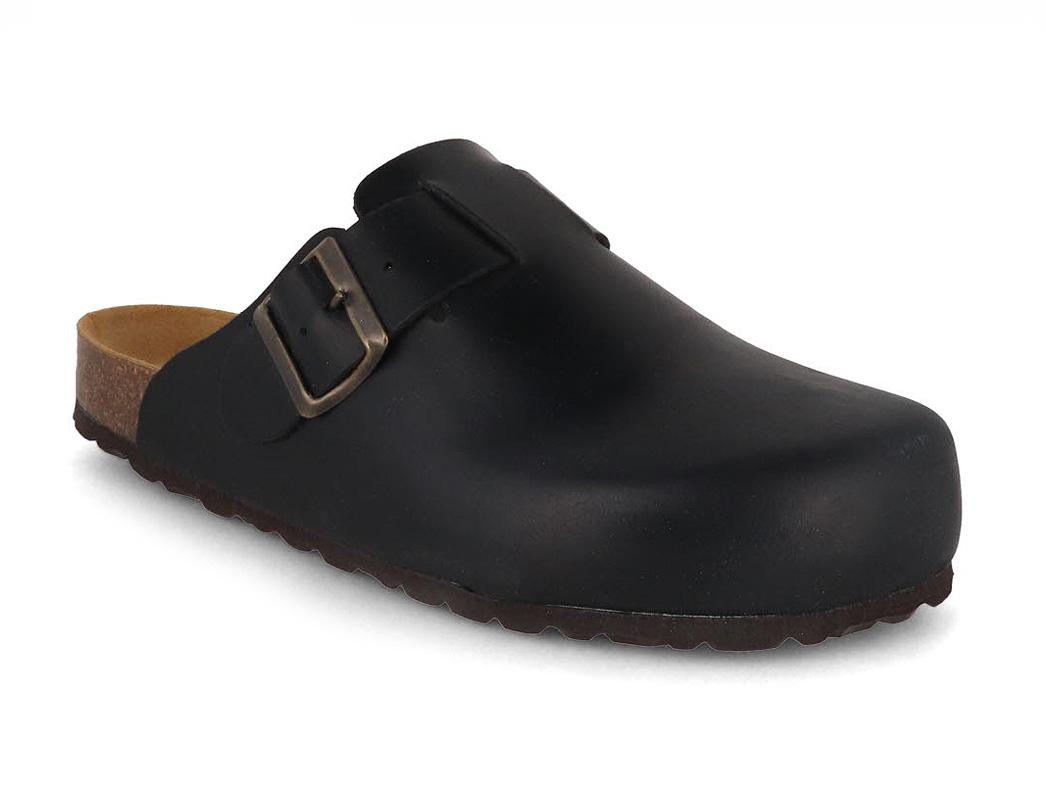 Tuffeln Unisex Leather Clogs | Helgoland, Antracite