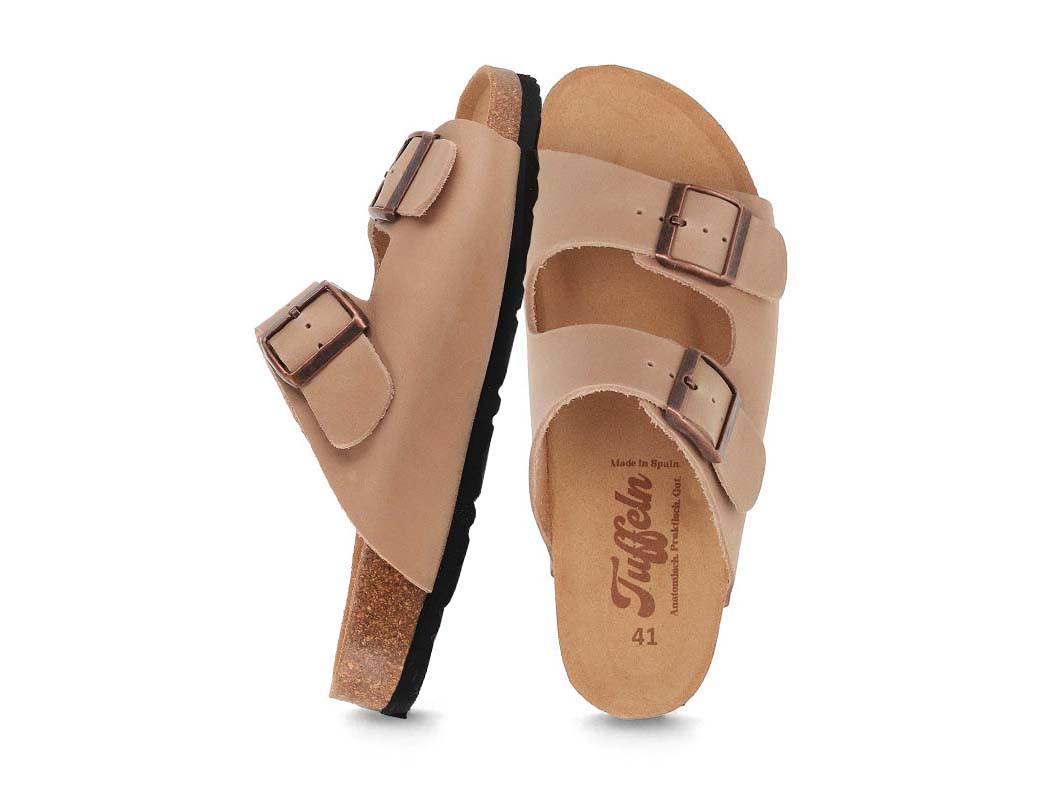 Tuffeln's Classic Two-Strap Cork Sandals – German-Style Comfort Made in ...