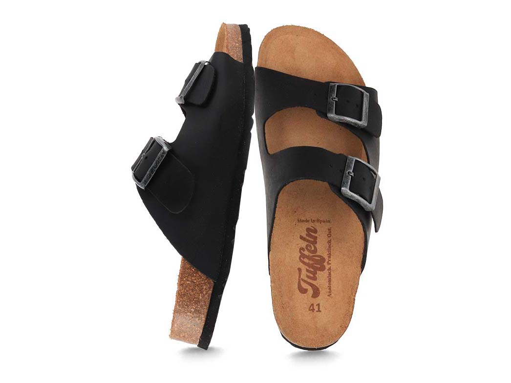 Tuffeln's Classic Two-Strap Cork Sandals – German-Style Comfort Made in ...