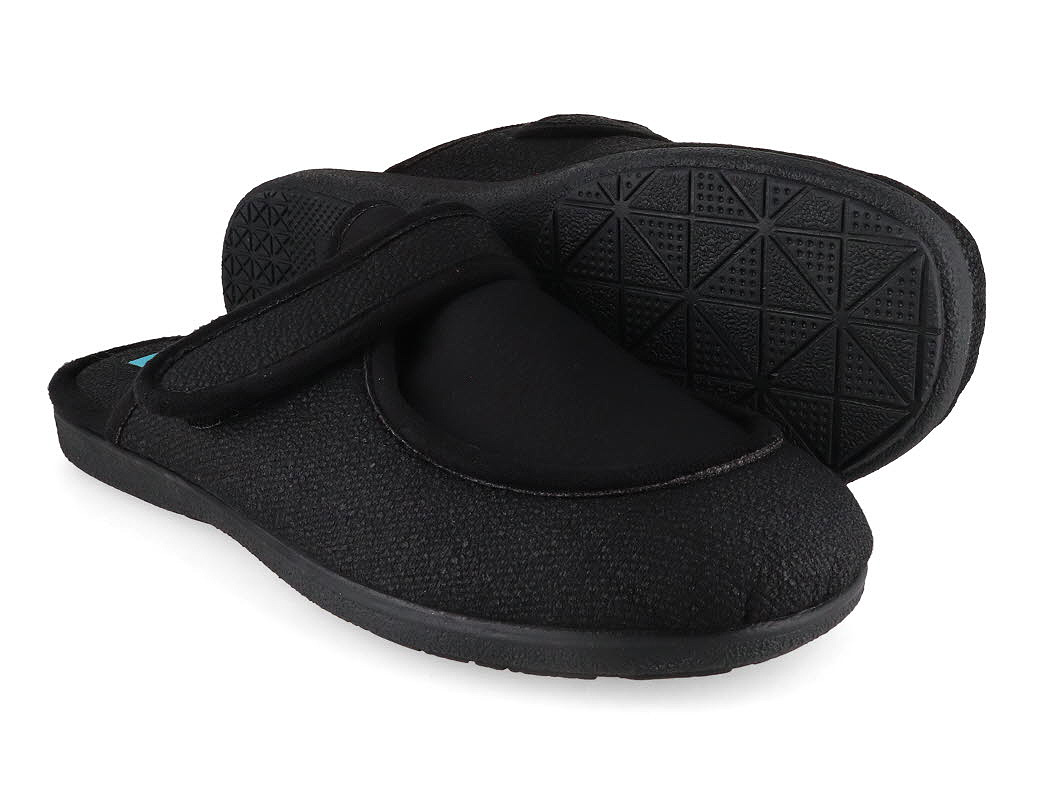 Varomed vital Men skin-friendly Slippers |Mika, Black|