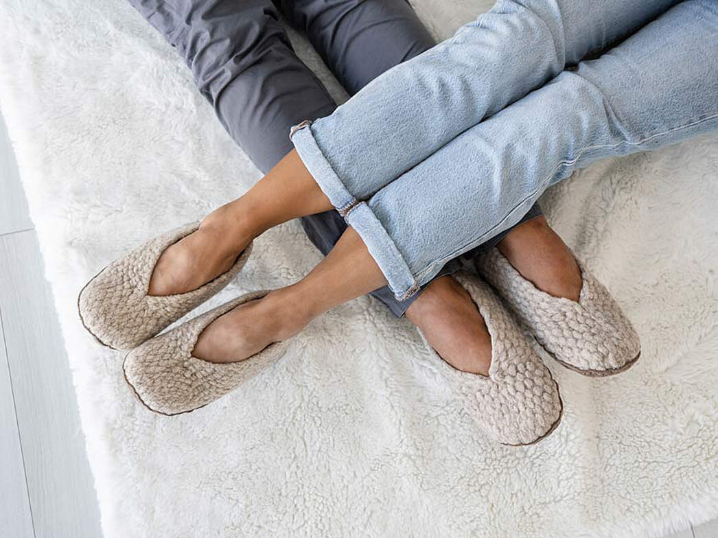 WoolFit® Woolies | Hand-Woven | Wool Slippers Beige