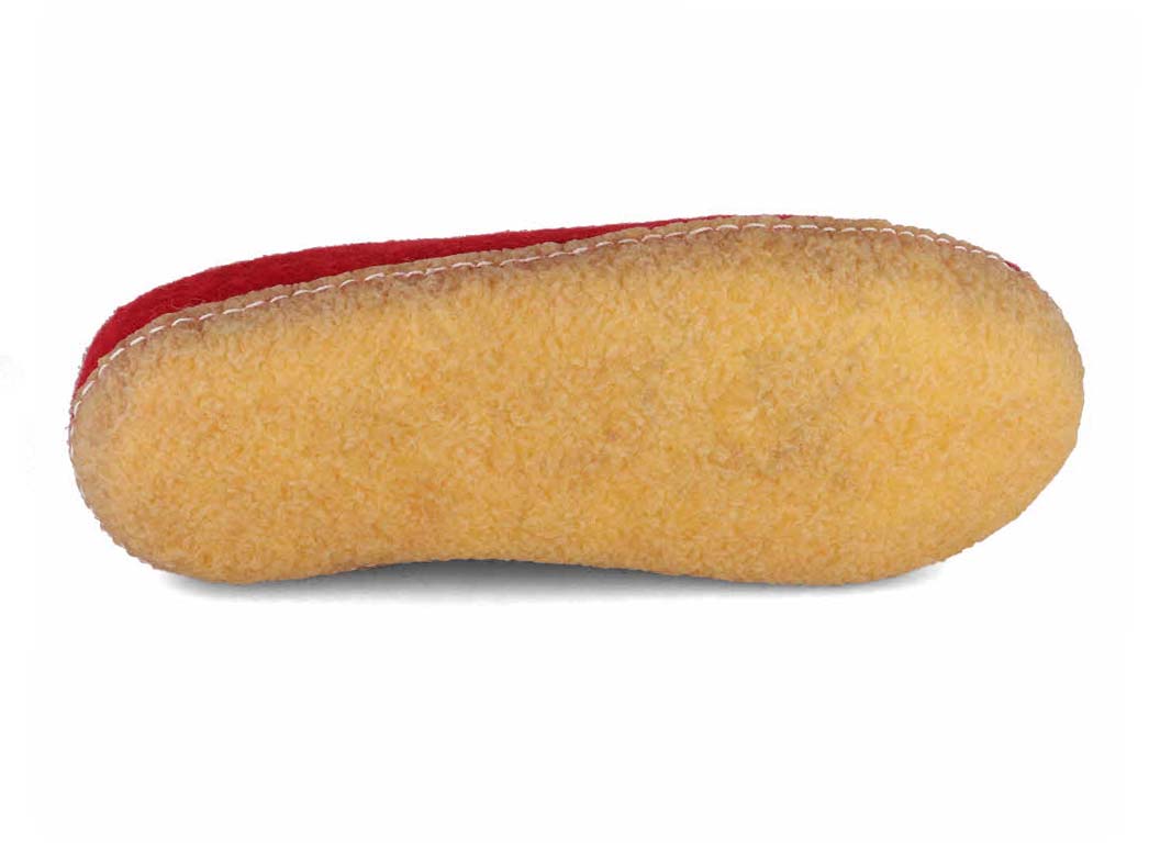 WoolFit barefoot slippers Footprint with rubber sole