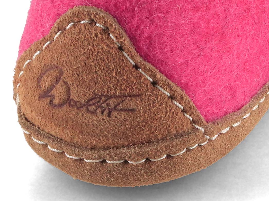 WoolFit Handmade Slippers | Footprint, Pink Wool